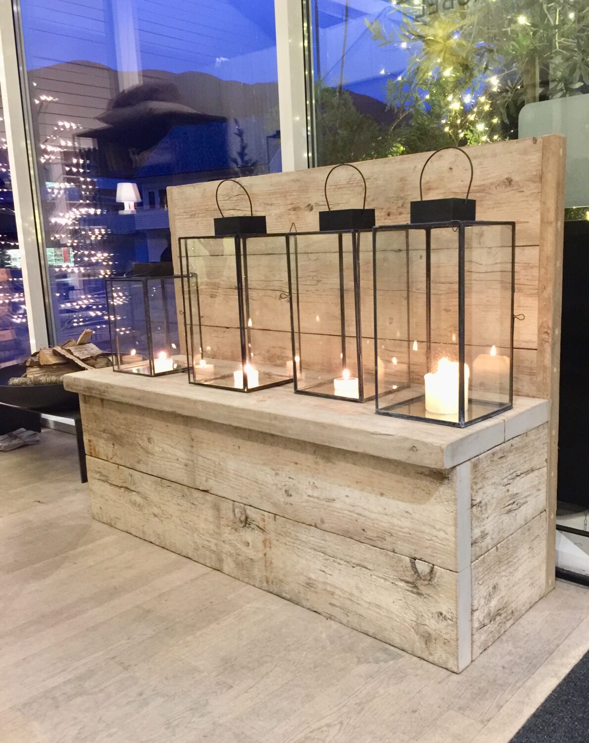 Rustic sitte benk - Natur. 125x40cm Høyde 97cm - Ølen Møbel