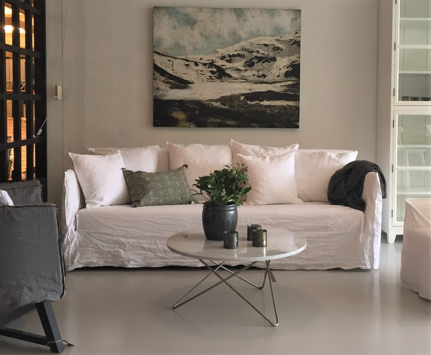 Gervasoni Ghost 12 - Lino Bianco. 220x85cm Høyde 80cm. - Ølen Møbel