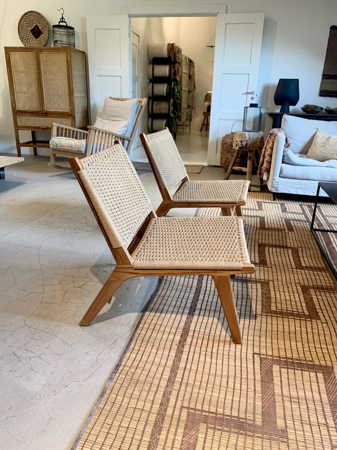 Nordal Club lounge chair - Teak - Paper rope - Ølen Møbel