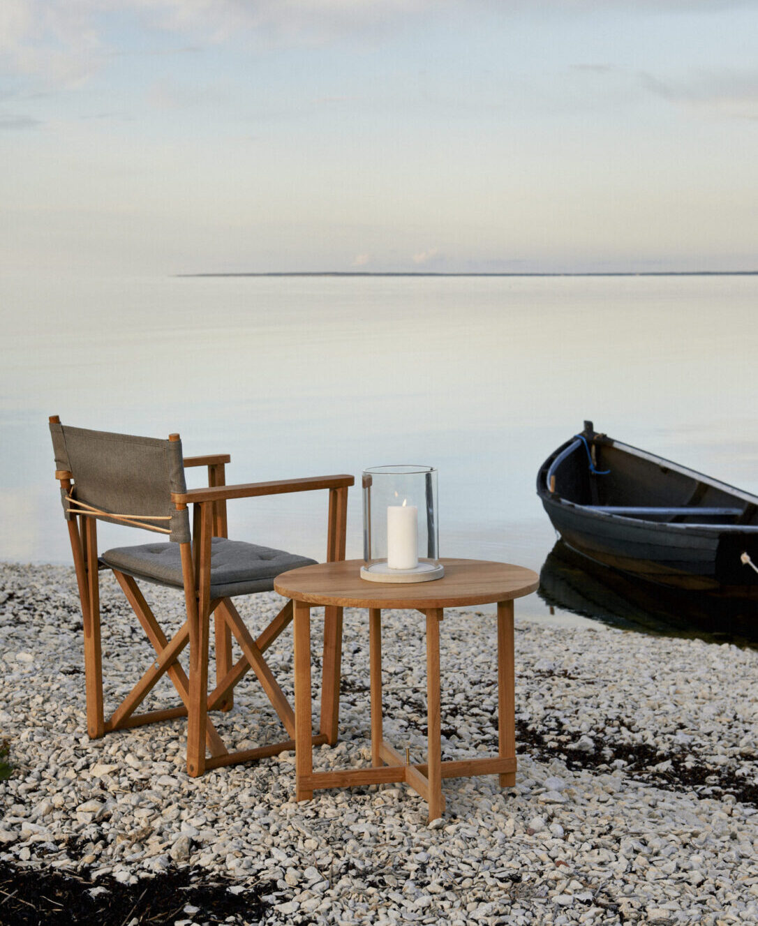 -20% Skargaarden Kryss lounge chair Teak - Canvas Indoor - Ølen Møbel