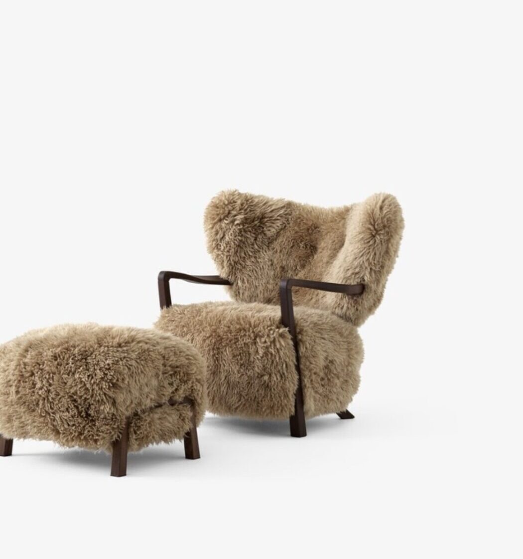 -20% &tradition Wulff ATD2 Lounge Chair + Pall ATD3 - Oiled Walnut ...