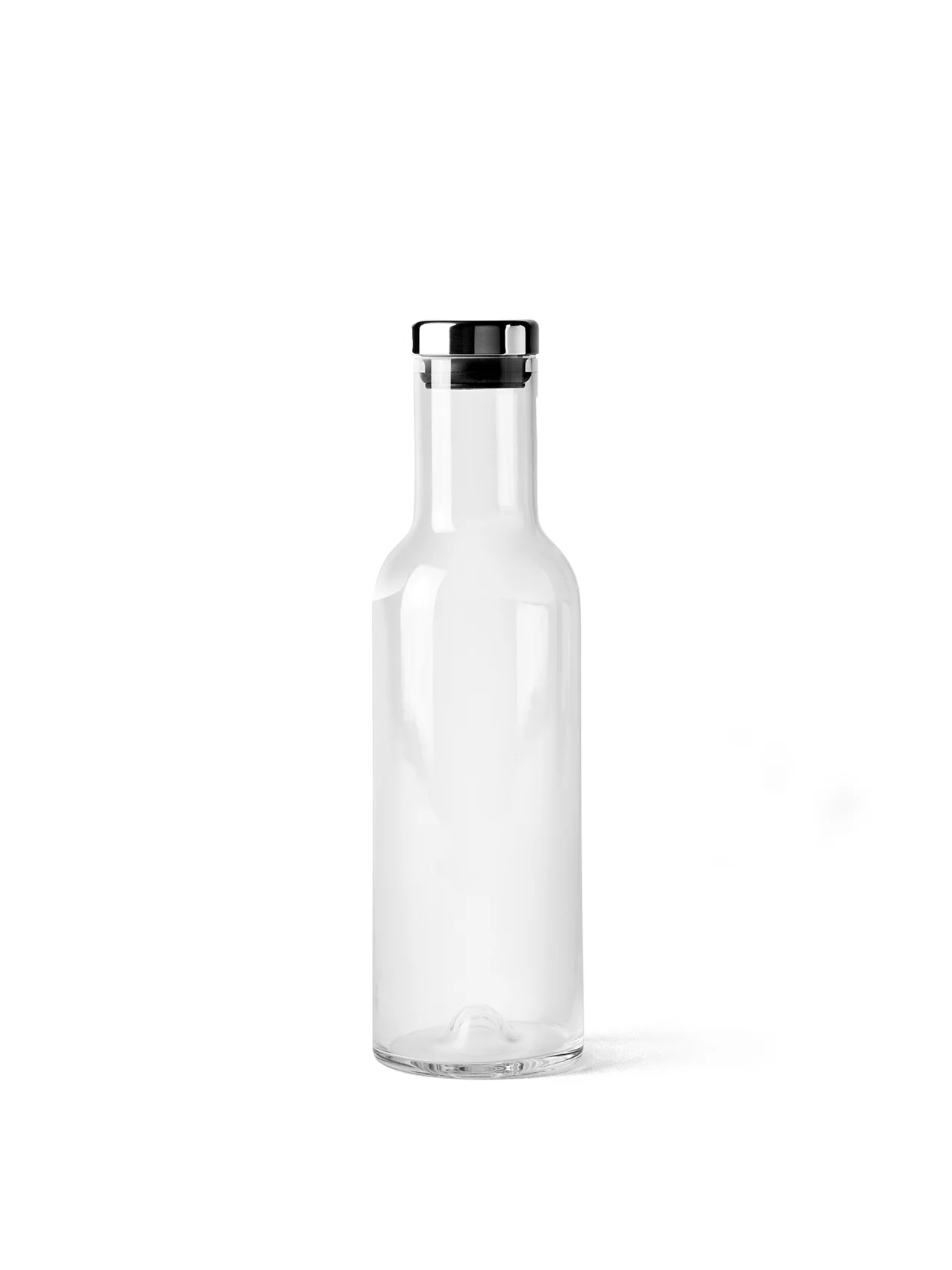 Audo Bottle Carafe Clear glass - Steel. 1 liter. - Ølen Møbel