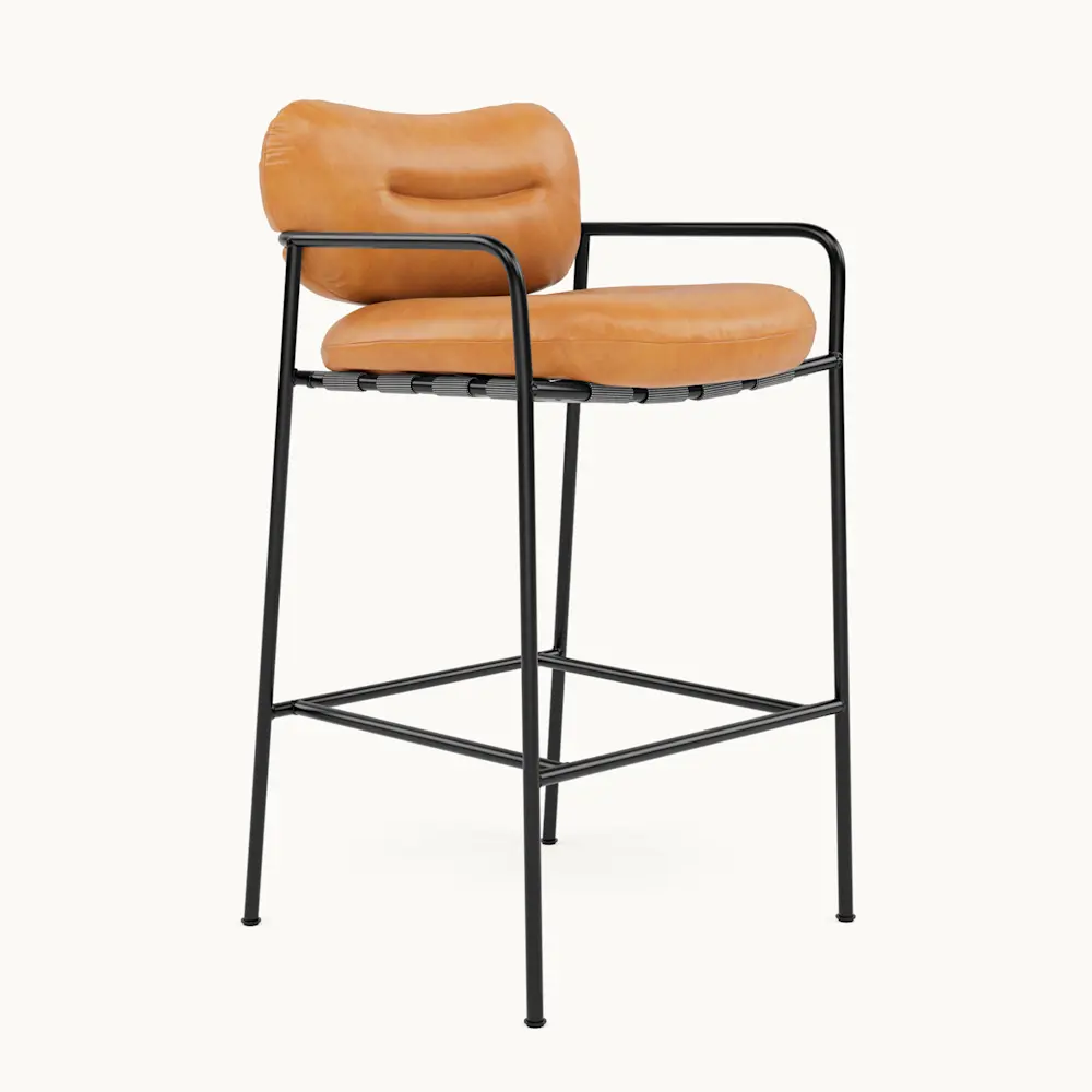 Fogia Bollo Counter stool - Barstol - 65 cm - Vintage Cognac Leather ...